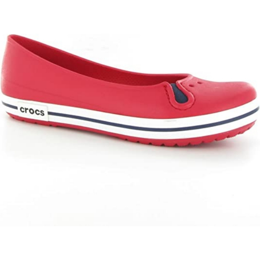 Crocs | Red Flats White Stripe Navy Platform Slip On … - Gem